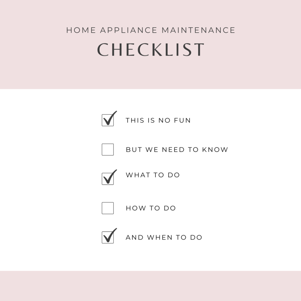 Home Appliance Maintenance Checklist TK Lifestyle home-appliance-maintenance-checklist-tk-lifestyle